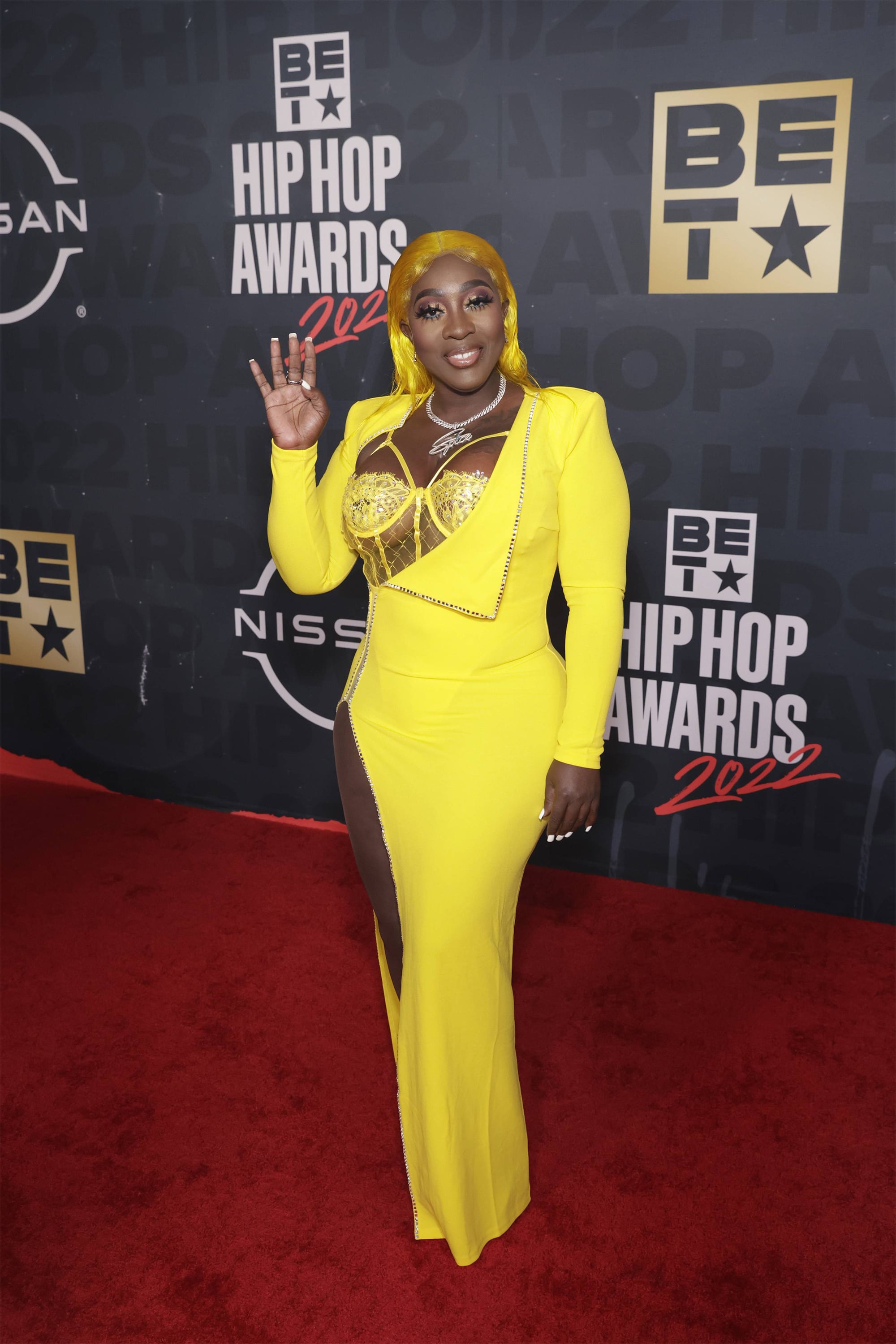 Spice Slays In Canary Ensemble At The BET Hip Hop Awards 2022 ...